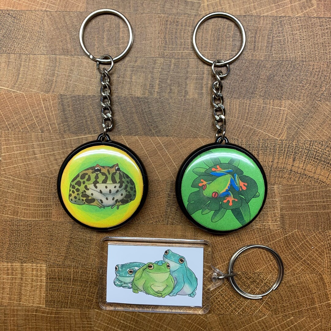 Frog Keychain, Pac-man Frog, Red-eyed Tree Frog, White's Tree Frogs ...
