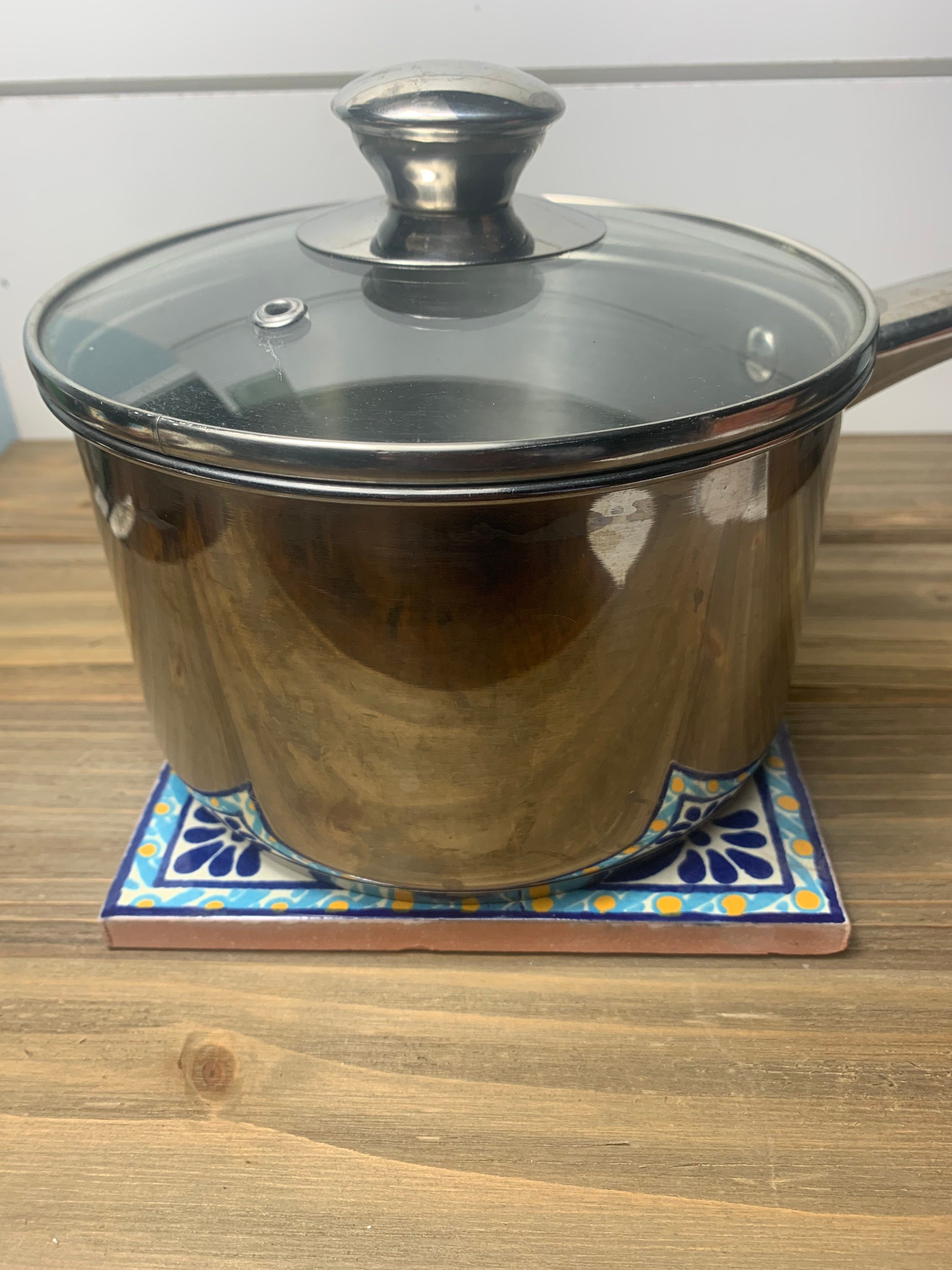 Matching Handmade/hand Painted/ Mexican 4x4 Tile Coasters and 6x6 ...