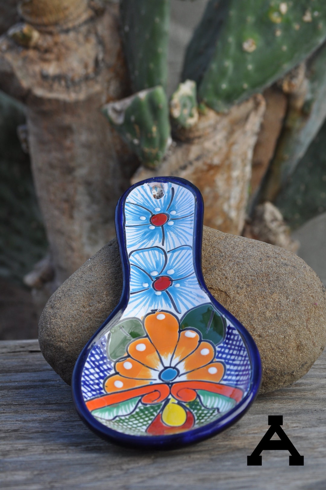 Mexican Handmade/hand Painted/ Talavera Spoon Rest - Etsy