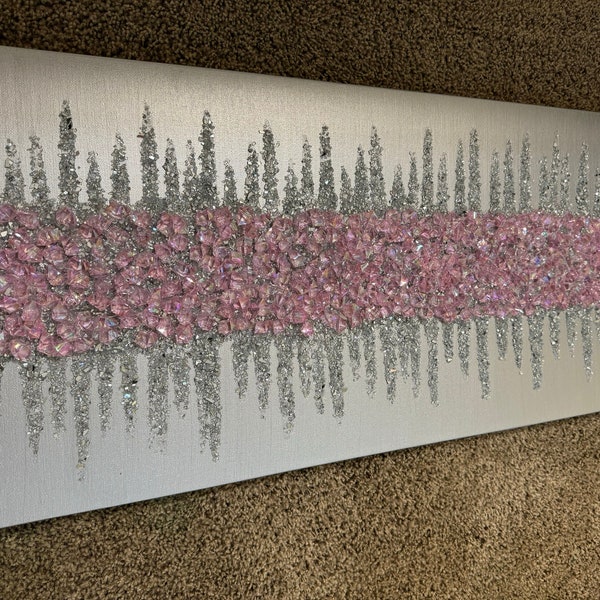 Pink Glitter Glass Painting - Etsy