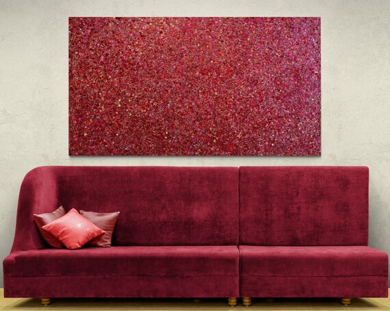Ruby Painting Ruby Glitter Art Glitter Wall Painting Glam - Etsy