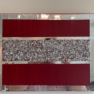 Red Wine Painting, Red and Silver Painting, Abstract Art, Red Glass and ...