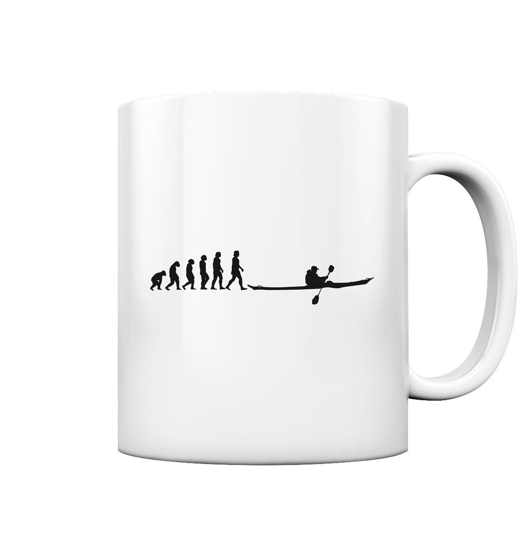 Kayak Evolution Kayaker Rafting Funny Canoe Gifts Mug and Coffee Mug ...