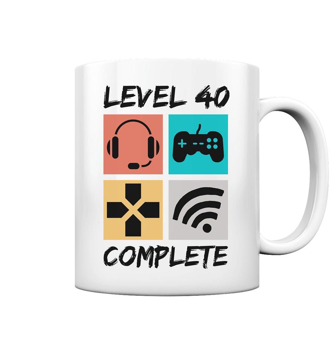 Level 40 Complete Birthday Gaming Gift Idea for Gamers - Mug and Coffee ...