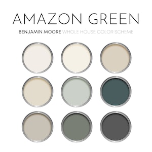 Amazon Green Benjamin Moores Paint Palette, Lake House Neutrals, Calm ...