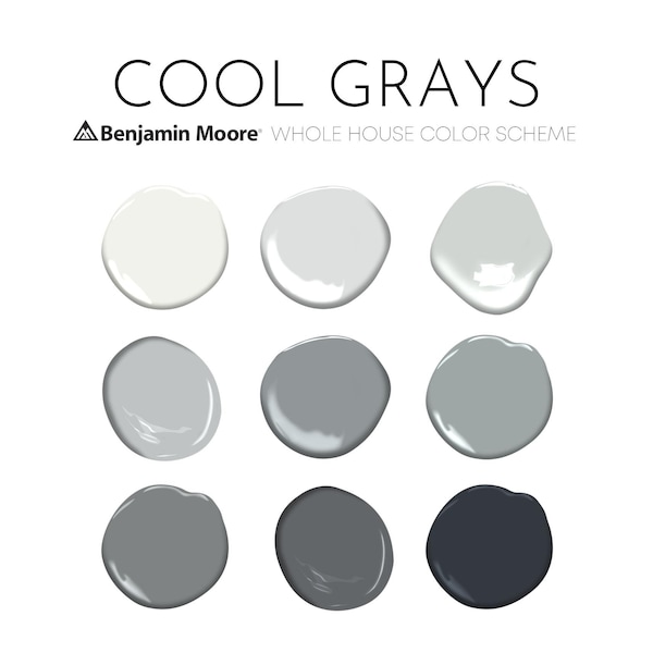 Gray Paint Color Palette - Etsy
