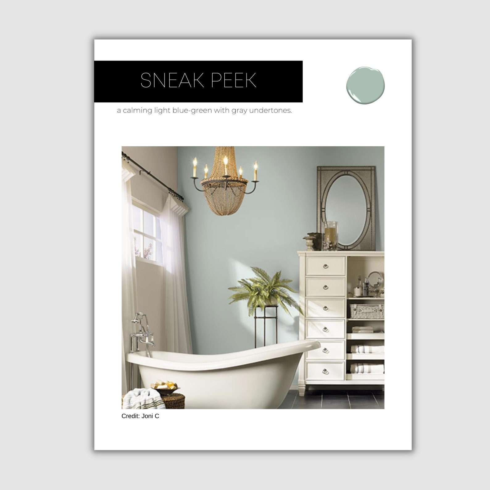 Apparition Benjamin Moore Paint Palette Modern Interior Paint - Etsy