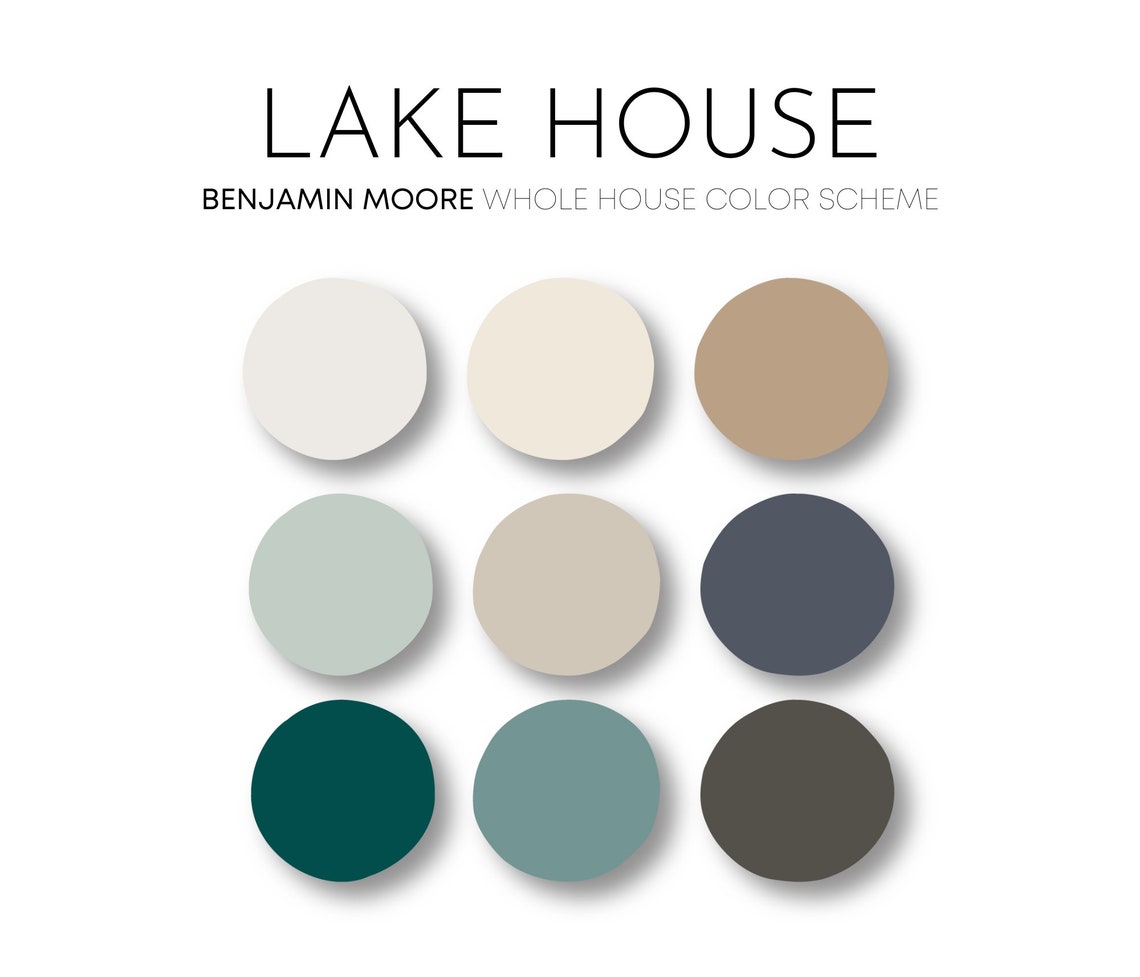 Lake House Benjamin Moore Paint Palette Modern Neutral - Etsy