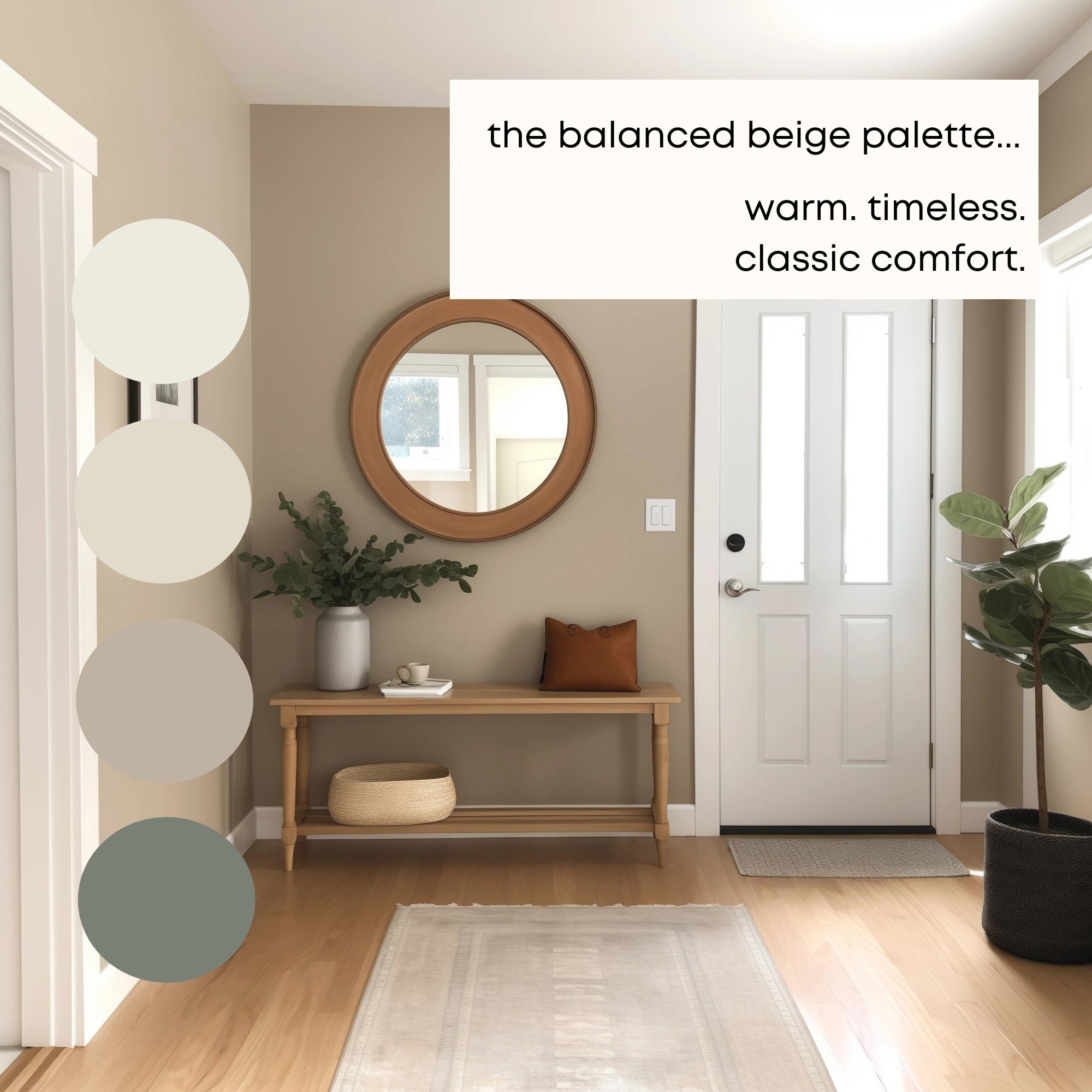 Balanced Beige Sherwin Williams Paint Palette, Warm Neutrals Interior ...