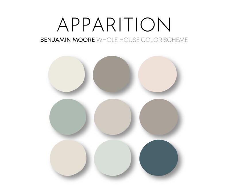Apparition Benjamin Moore Paint Palette Modern Interior Paint - Etsy