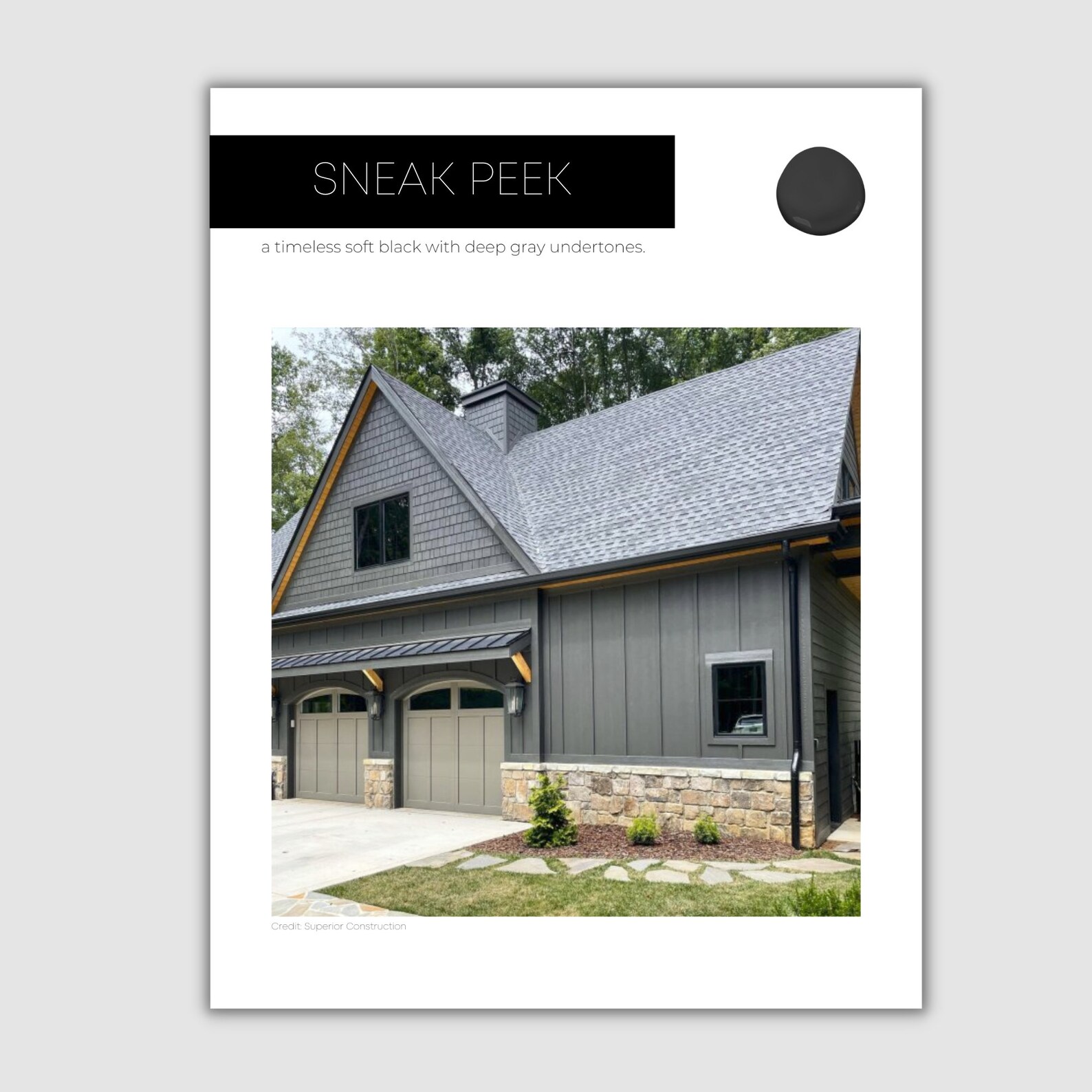 Modern Mountain Exterior Sherwin Williams Paint Palette - Etsy