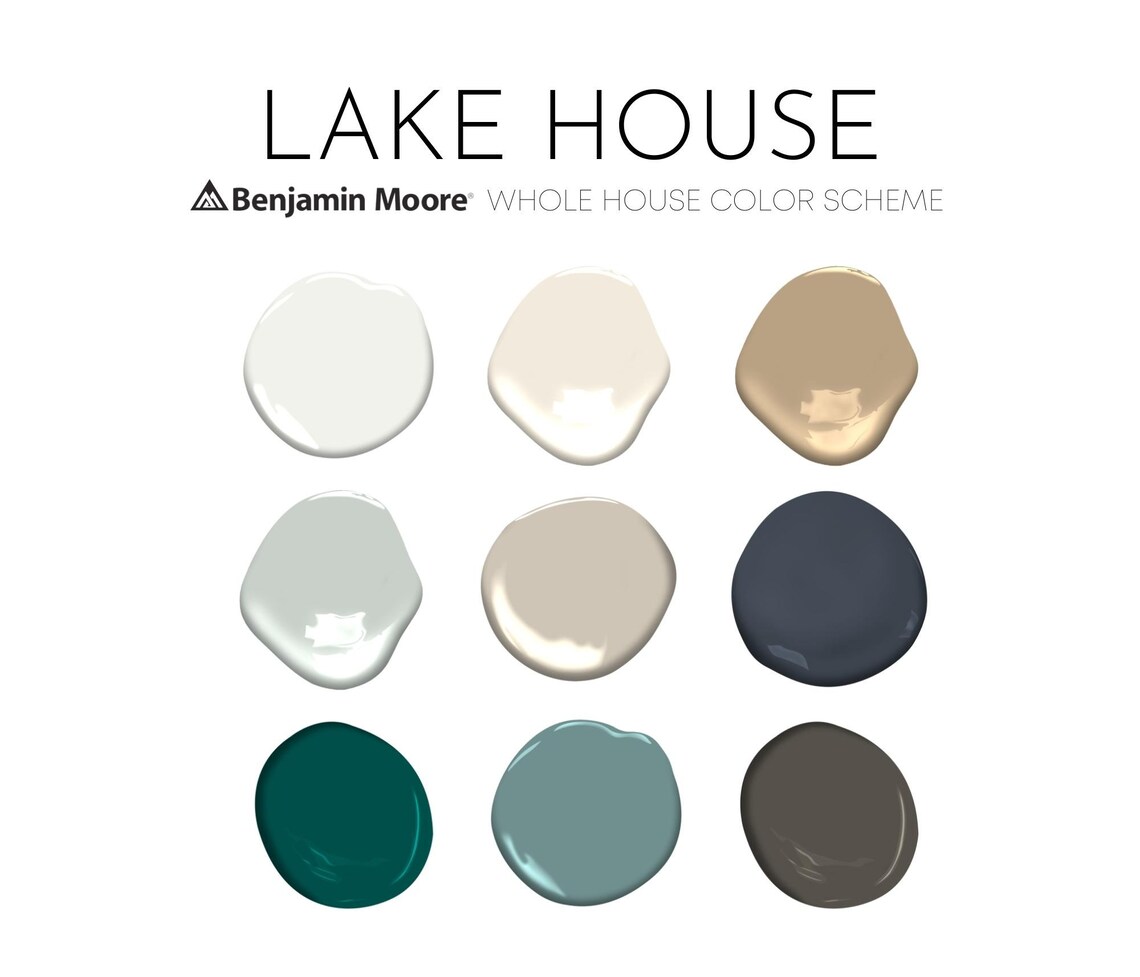 Lake House Benjamin Moore Paint Palette Modern Neutral - Etsy