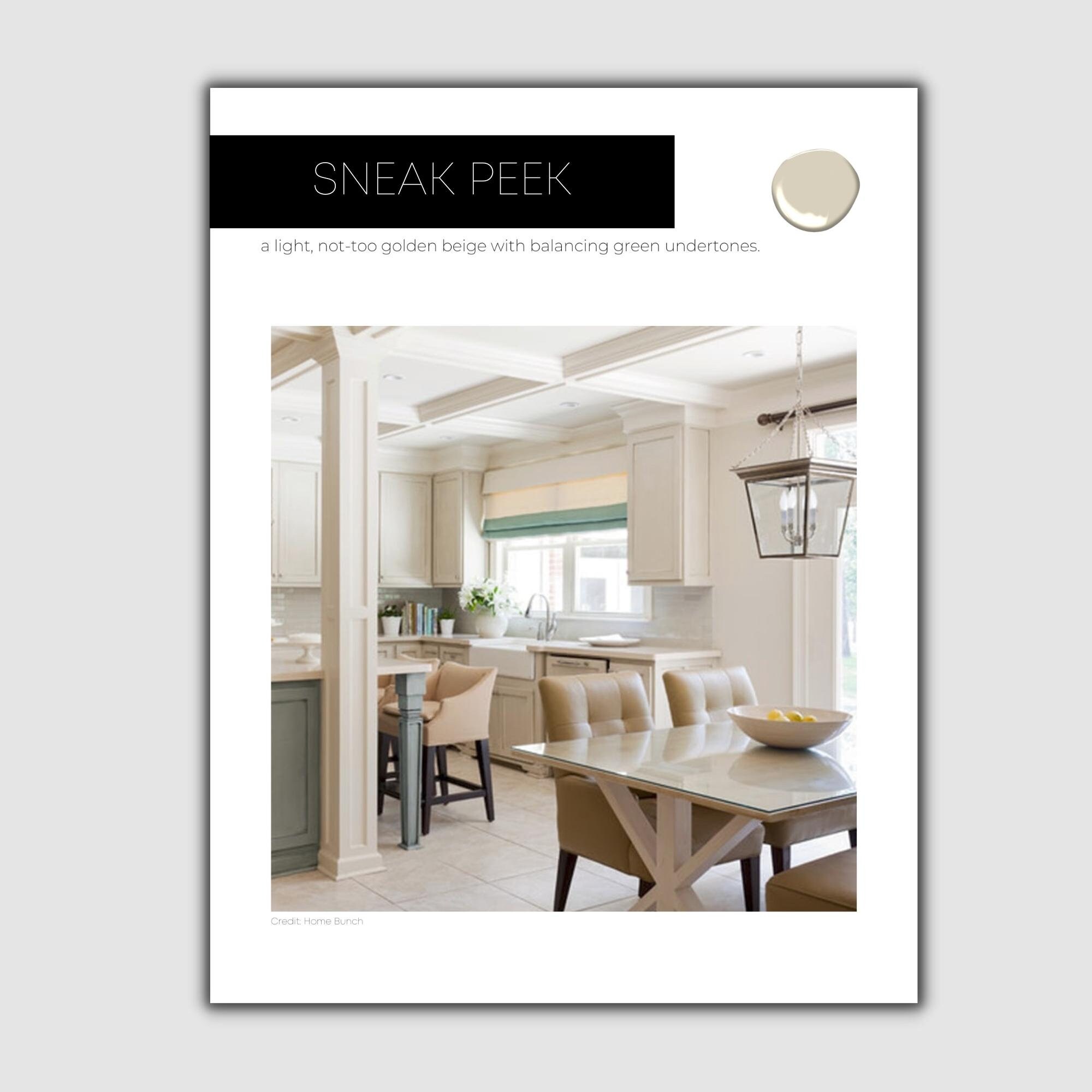 Soft Neutrals Benjamin Moore Paint Palette Modern Neutrals - Etsy