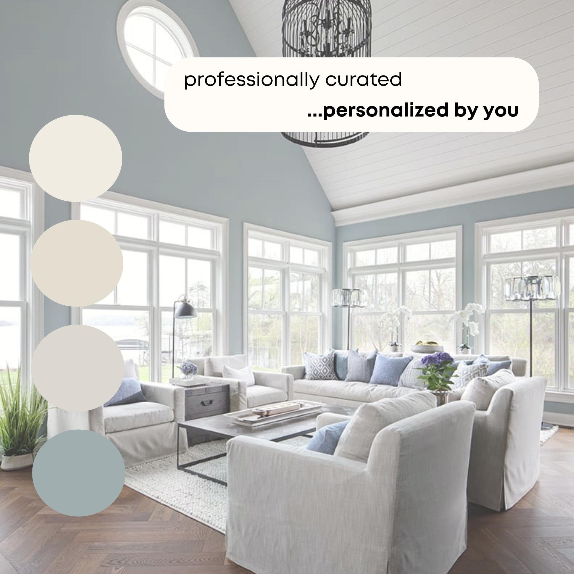 Calm Neutrals Benjamin Moore Paint Palette, Modern Neutral Calm Coastal ...