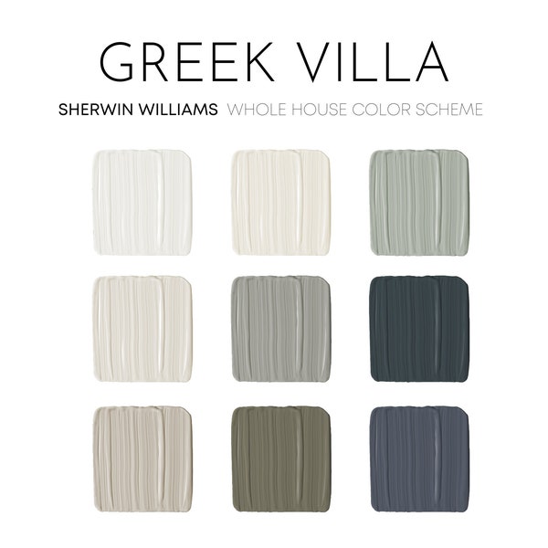 Greek Villa Color Palette - Etsy