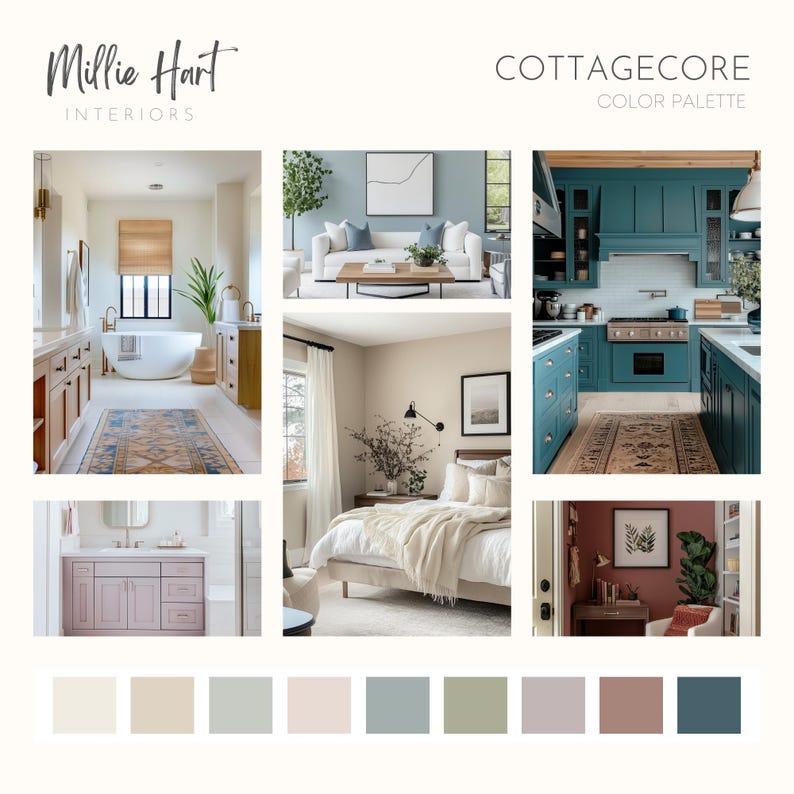 Cottagecore Benjamin Moore Paint Palette - Cozy Neutral Interior Paint ...