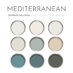 Mediterranean Sherwin Williams Color Palette, Interior Paint Palette ...