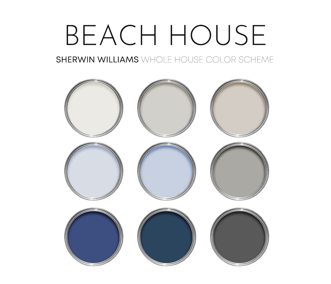 Beach House Sherwin Williams Paint Palette, Coastal Interior Paint ...
