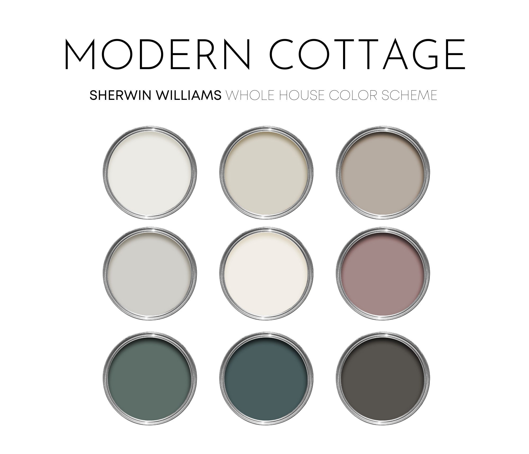 Modern Cottage Sherwin Willams Paint Palette - Modern Neutral Interior ...