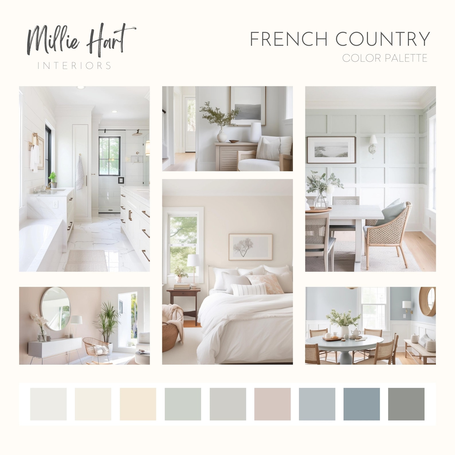 French Country Sherwin Williams Paint Palette, Paint Colors for Home ...