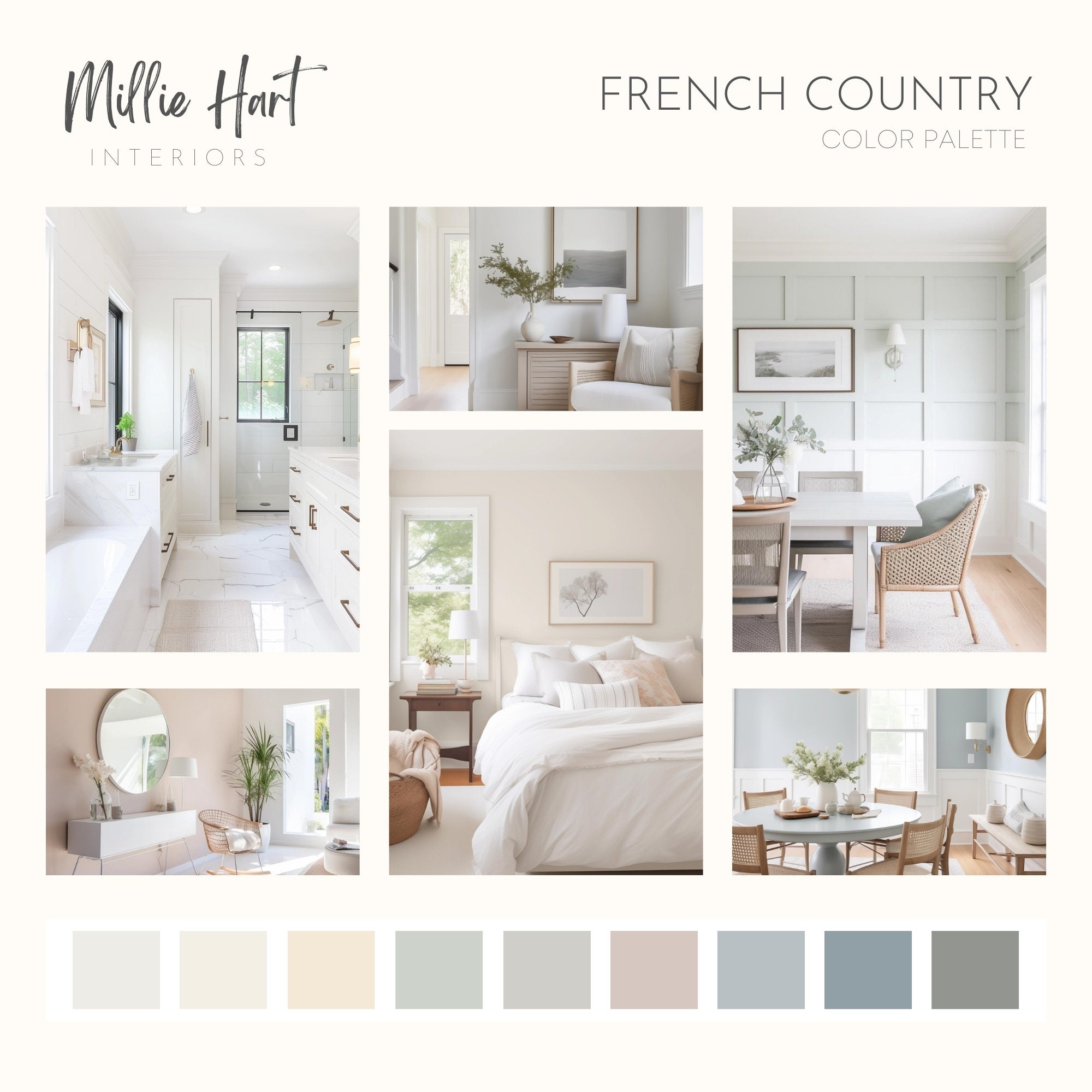 French Country Sherwin Williams Paint Palette, Paint Colors for Home ...