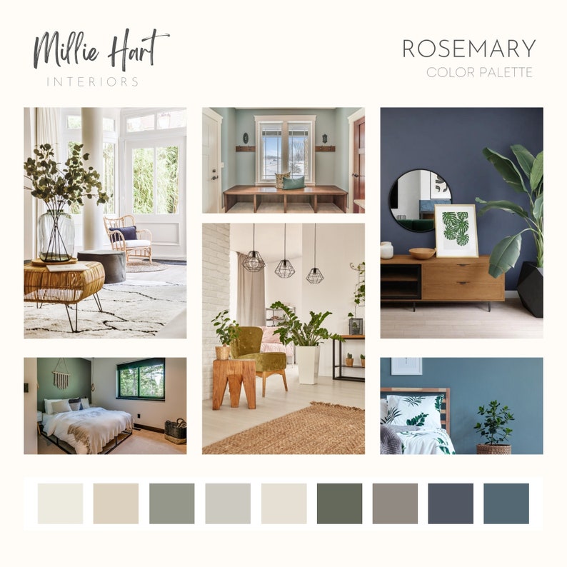 Rosemary Sherwin Williams Paint Palette, Interior Paint Colors for Home ...
