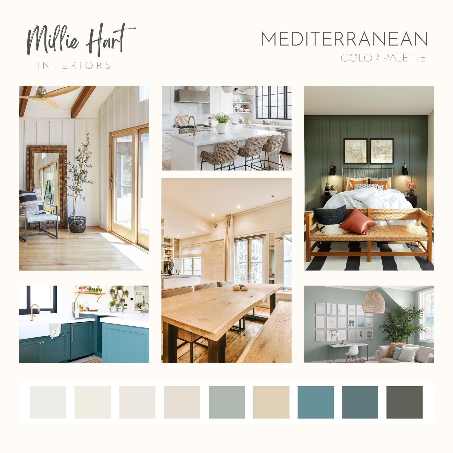 Mediterranean Benjamin Moore Color Palette, Interior Paint Palette ...