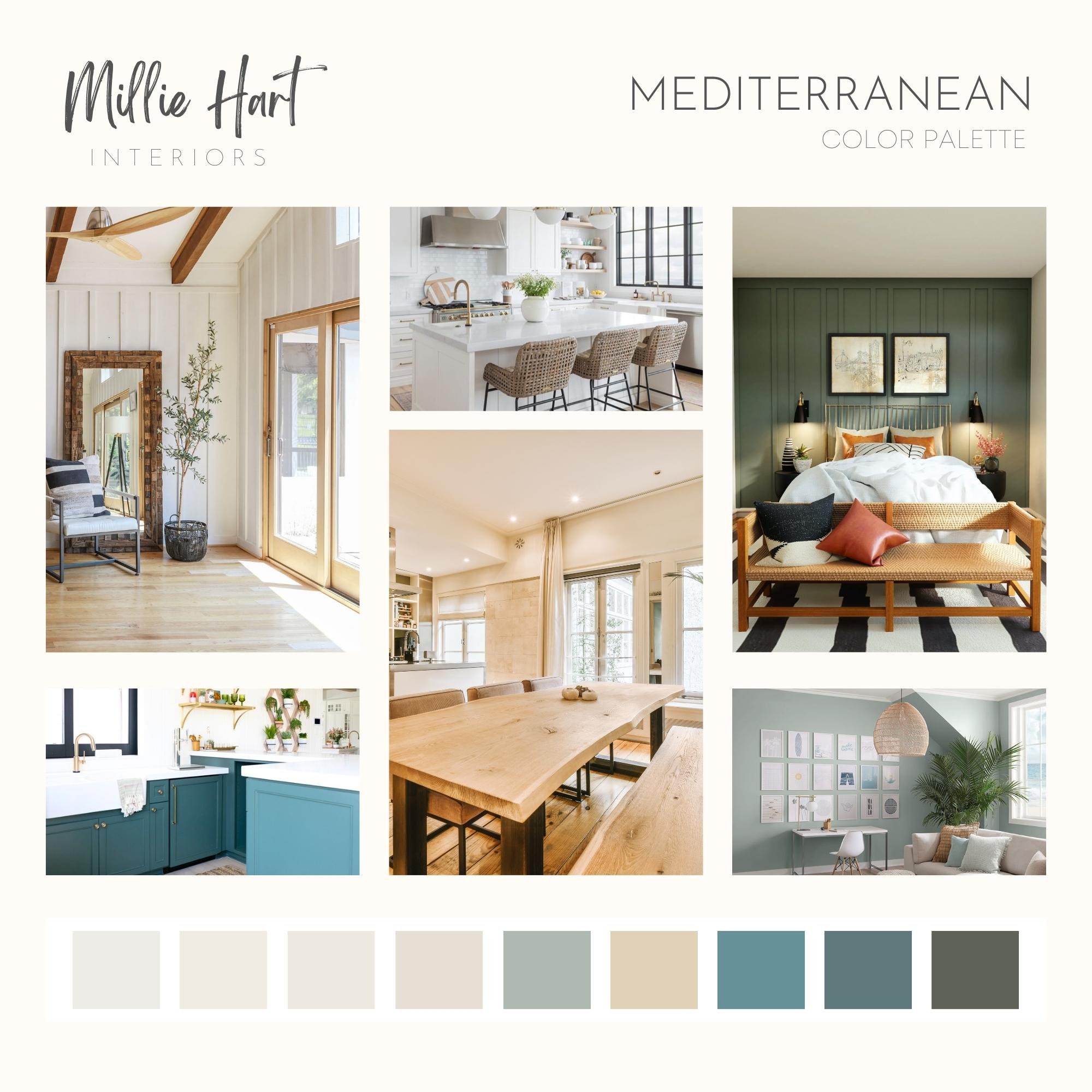 Mediterranean Benjamin Moore Color Palette, Interior Paint Palette ...