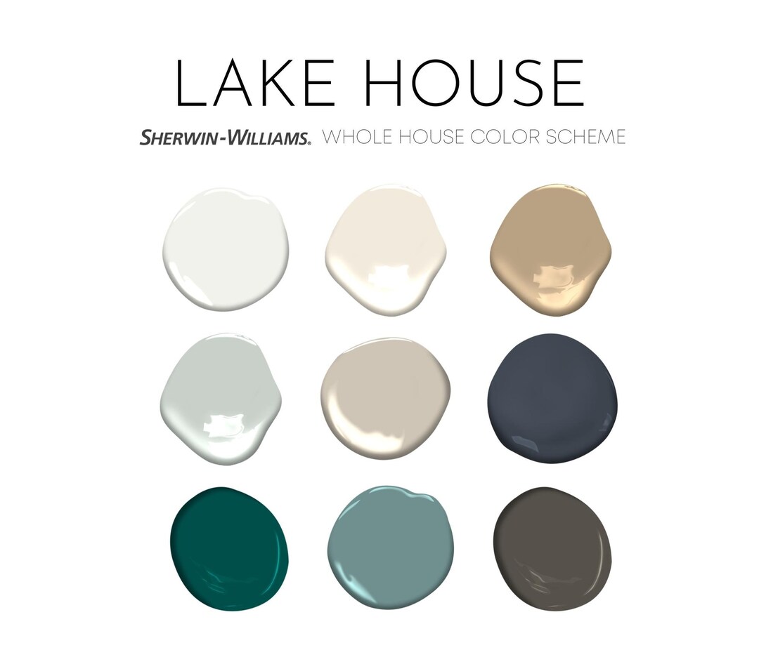 Lake House Sherwin Williams Paint Palette Modern Neutral - Etsy