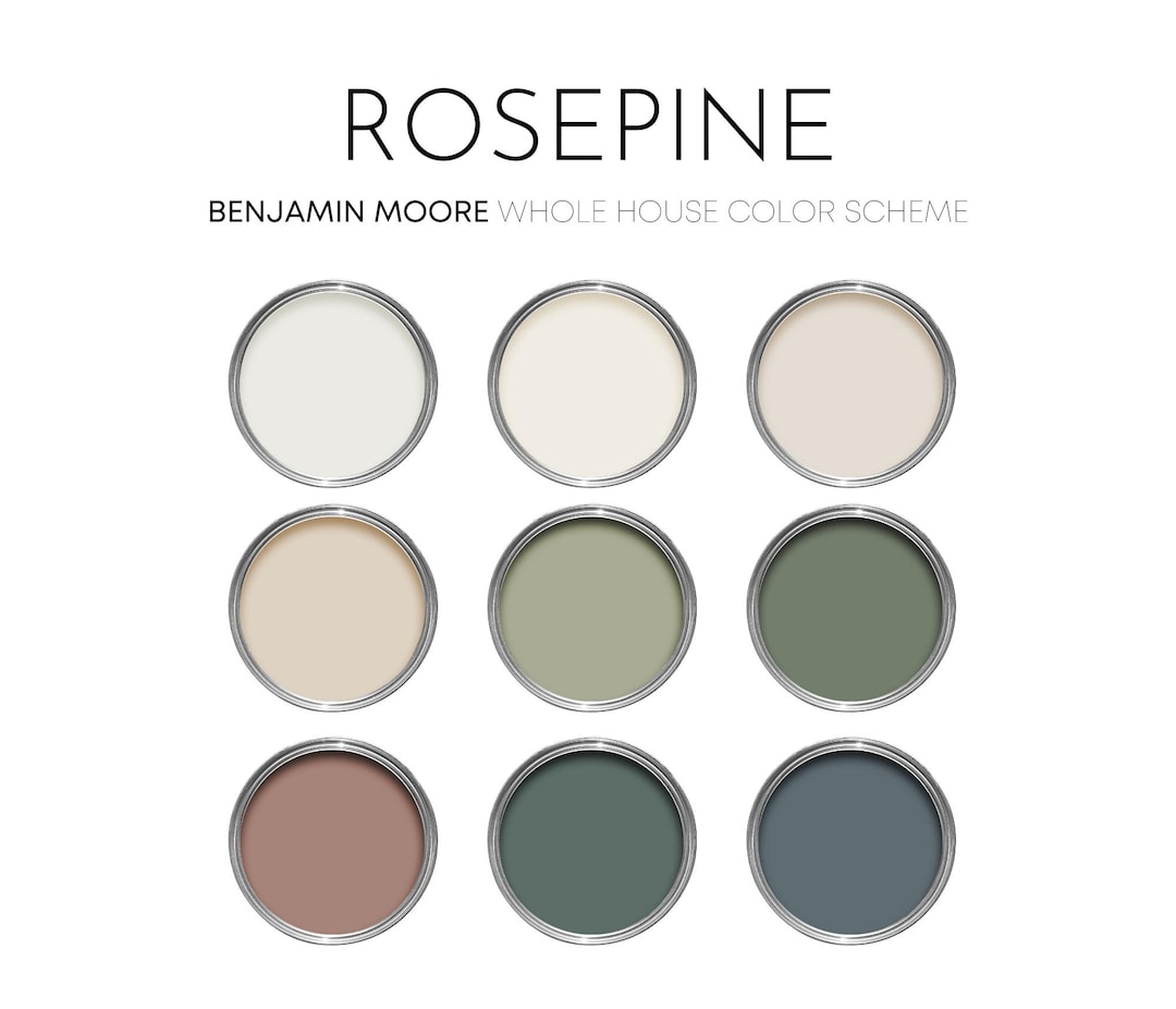 Rosepine Benjamin Moore Paint Palette, Timeless Neutral Interior Colors ...