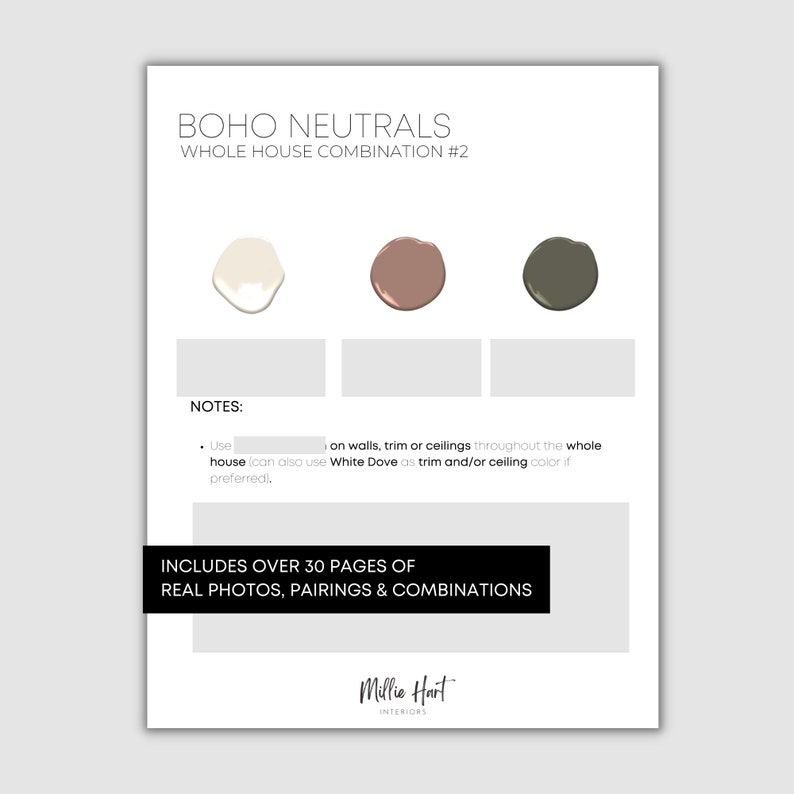 Boho Neutrals Sherwin Williams Paint Palette 2023 Color of - Etsy