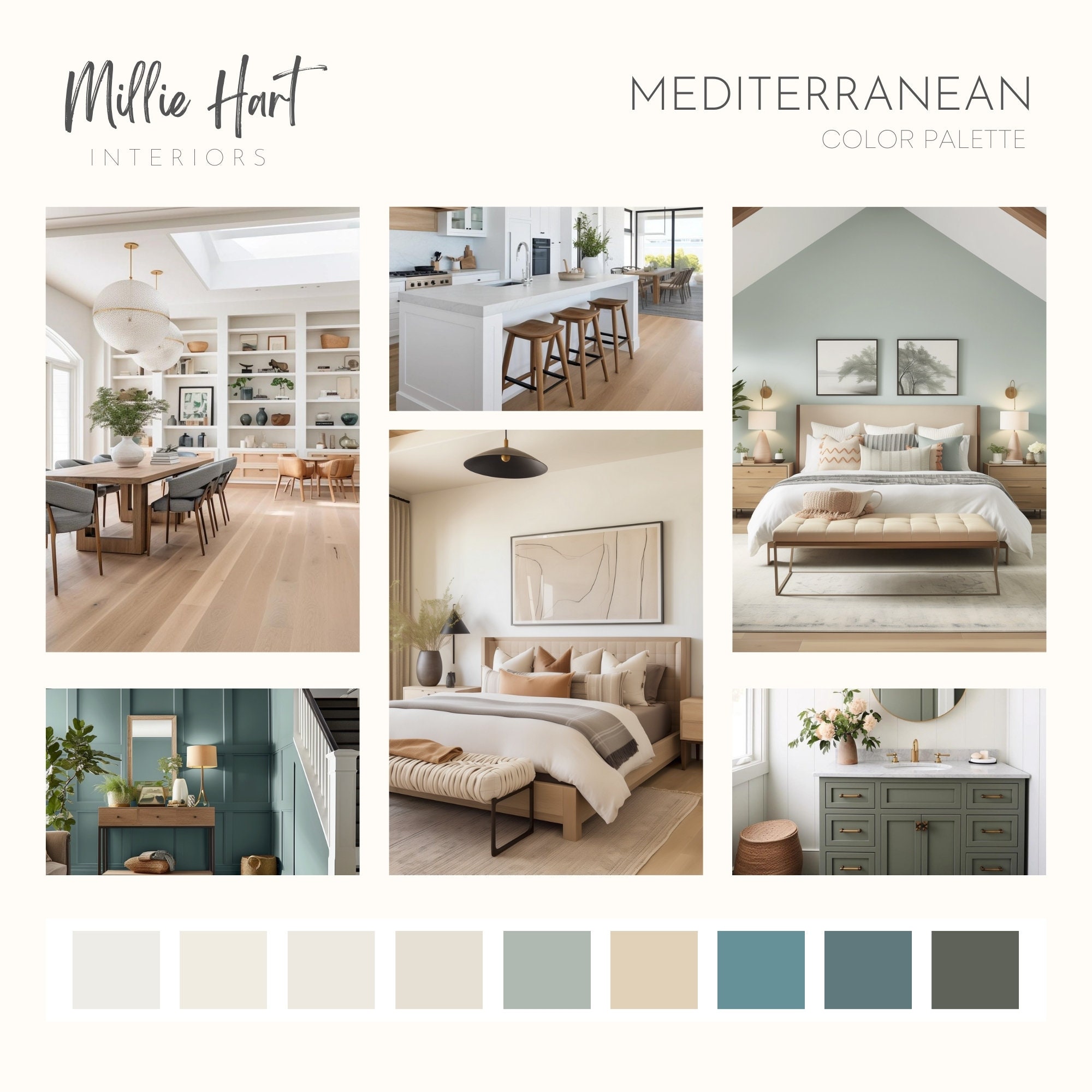 Mediterranean Benjamin Moore Color Palette, Interior Paint Palette ...