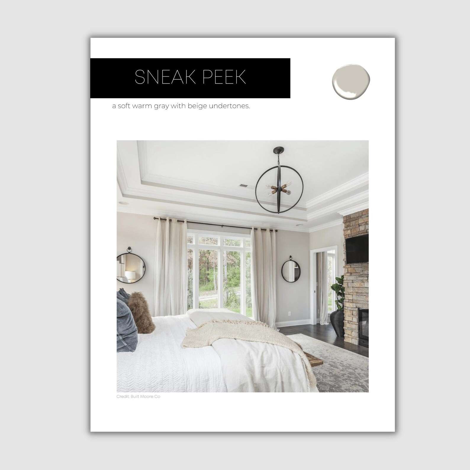 Apparition Benjamin Moore Paint Palette Modern Interior Paint - Etsy