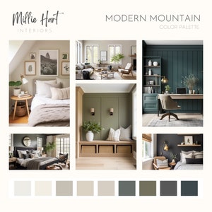 Modern Mountain Benjamin Moore Paint Palette, Modern Neutral Interior ...