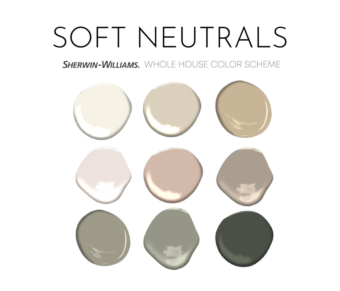 Soft Neutrals Sherwin Williams Paint Palette Paint Colors for - Etsy