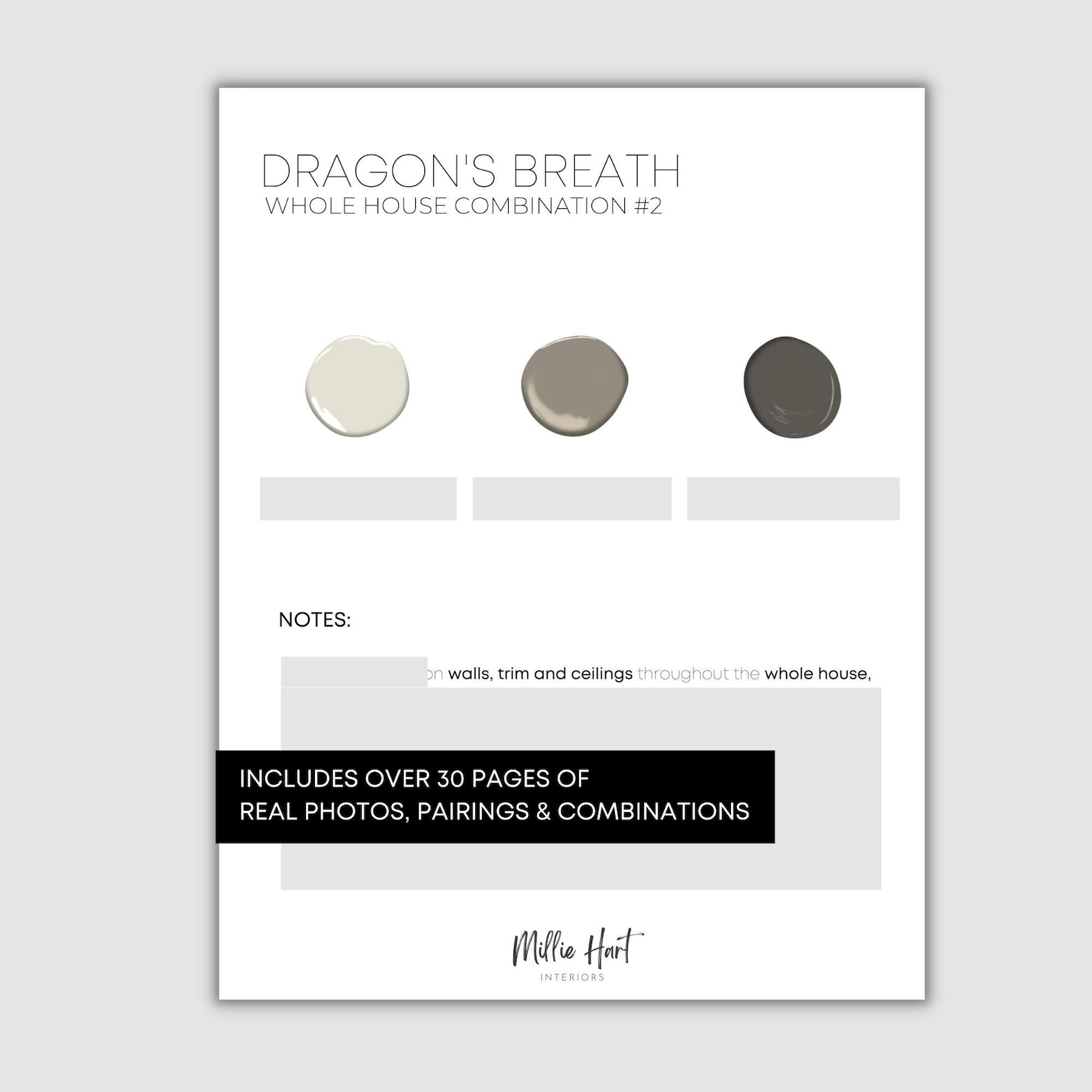 Dragon's Breath Benjamin Moore Paint Palette Warm - Etsy