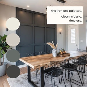 Iron Ore Sherwin Williams Paint Palette, Modern Neutral Interior Paint ...