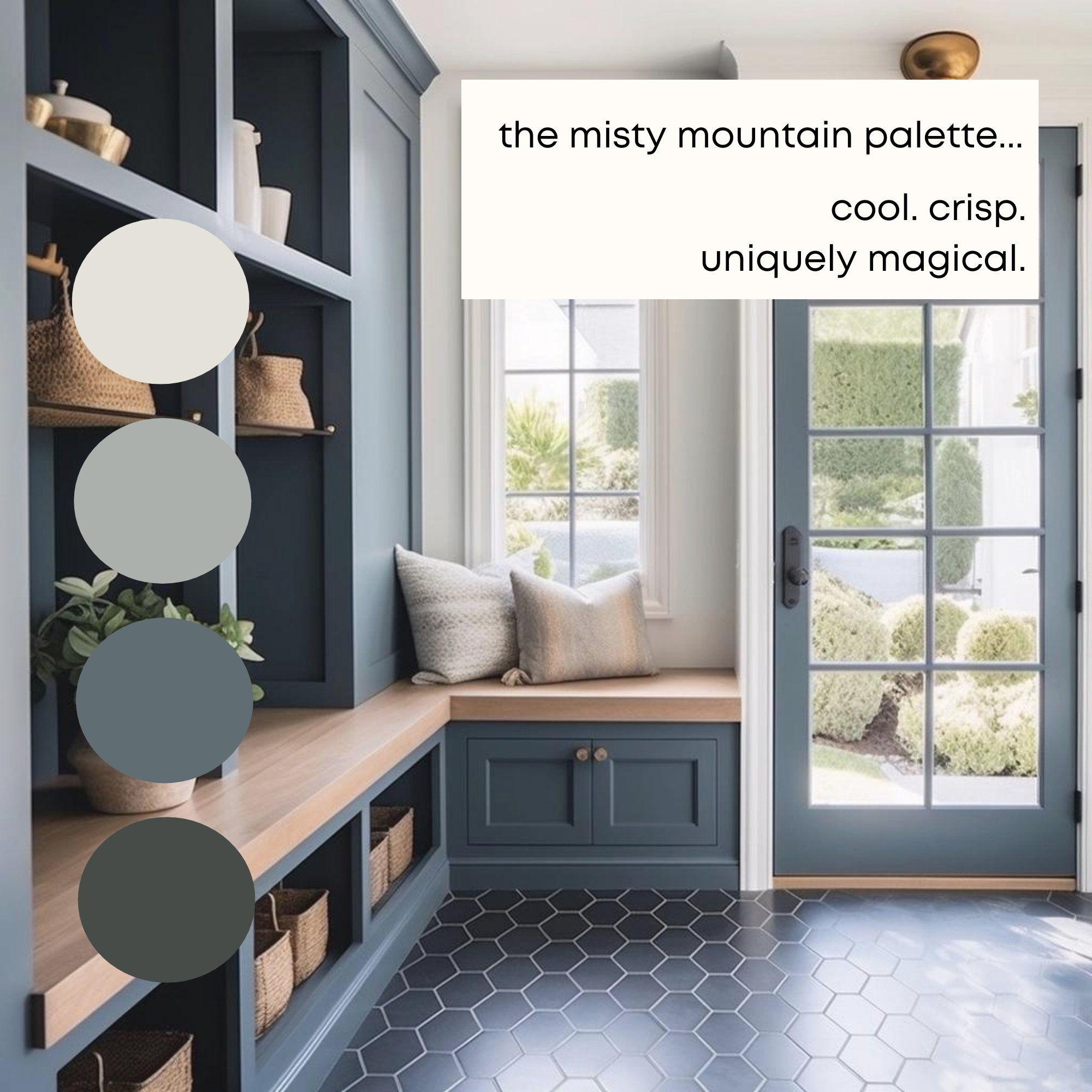 Misty Mountain Benjamin Moore Paint Palette, Interior Paint Colors for ...