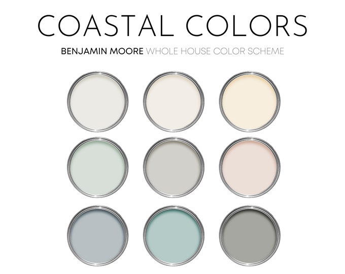 Nantucket Paint Colors, Benjamin Moore Coastal Interior Paint Palette ...