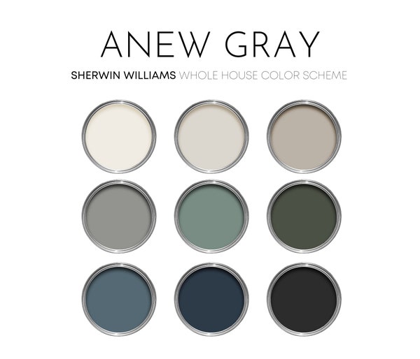 Sherwin Williams RETREAT Paint Color Palette, RETREAT Complementary ...