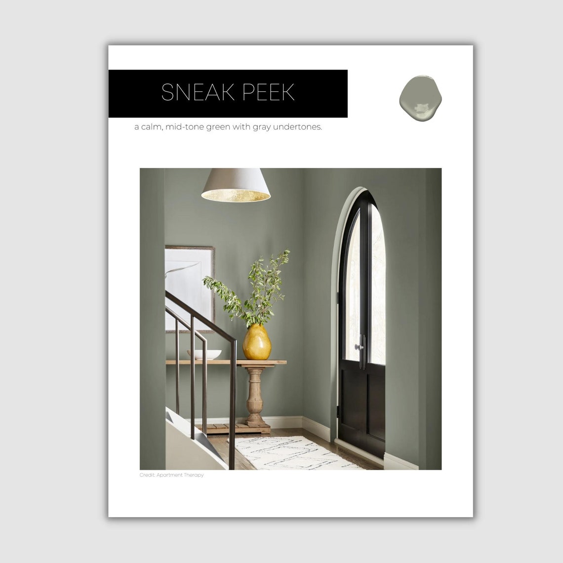 Smokey Taupe Benjamin Moore Paint Palette Soft Neutral Paint - Etsy