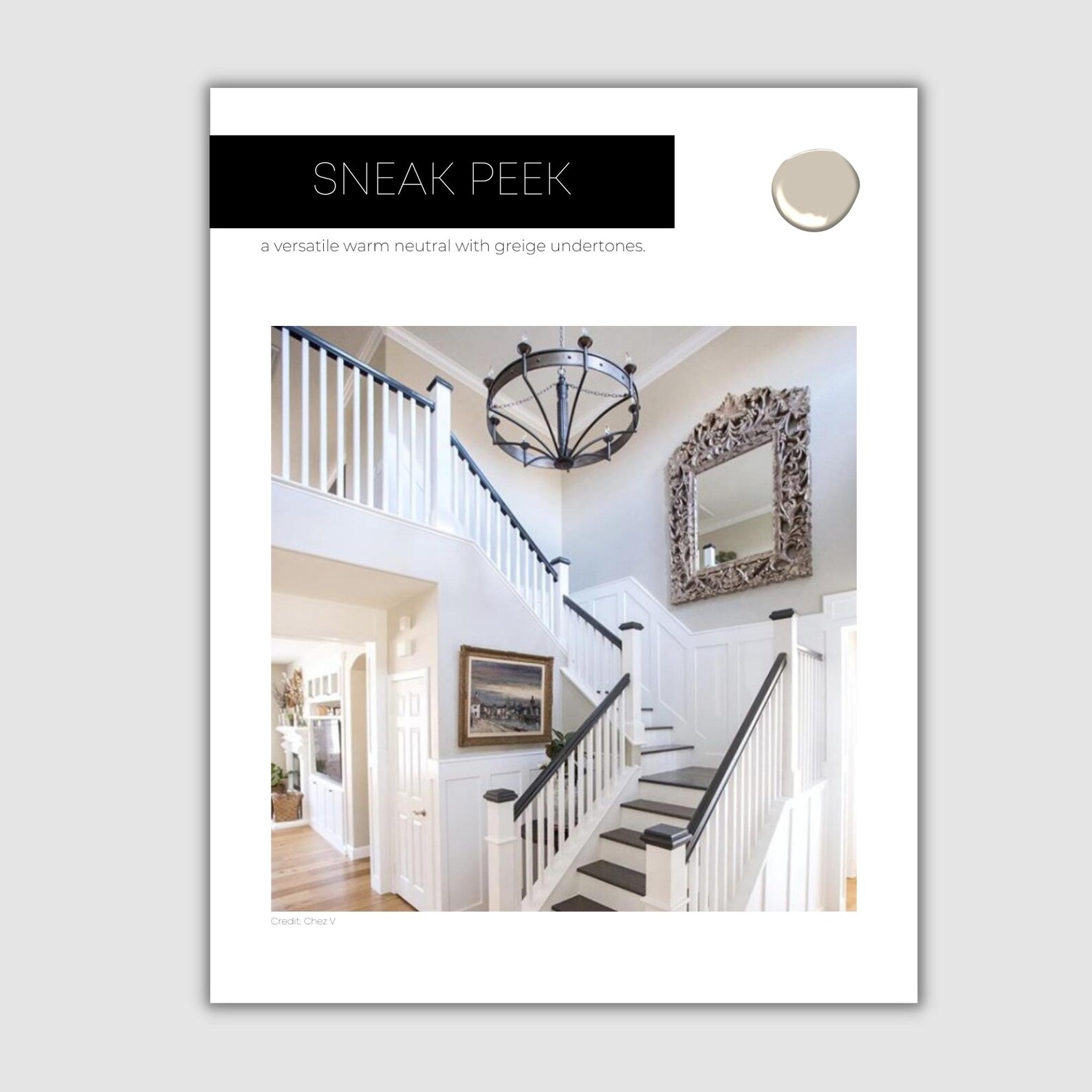 Smokey Taupe Benjamin Moore Paint Palette Soft Neutral Paint - Etsy