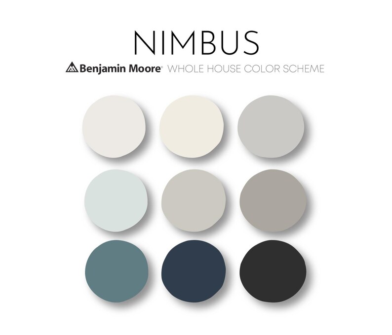 Nimbus Benjamin Moore Paint Palette Modern Neutrals Whole - Etsy