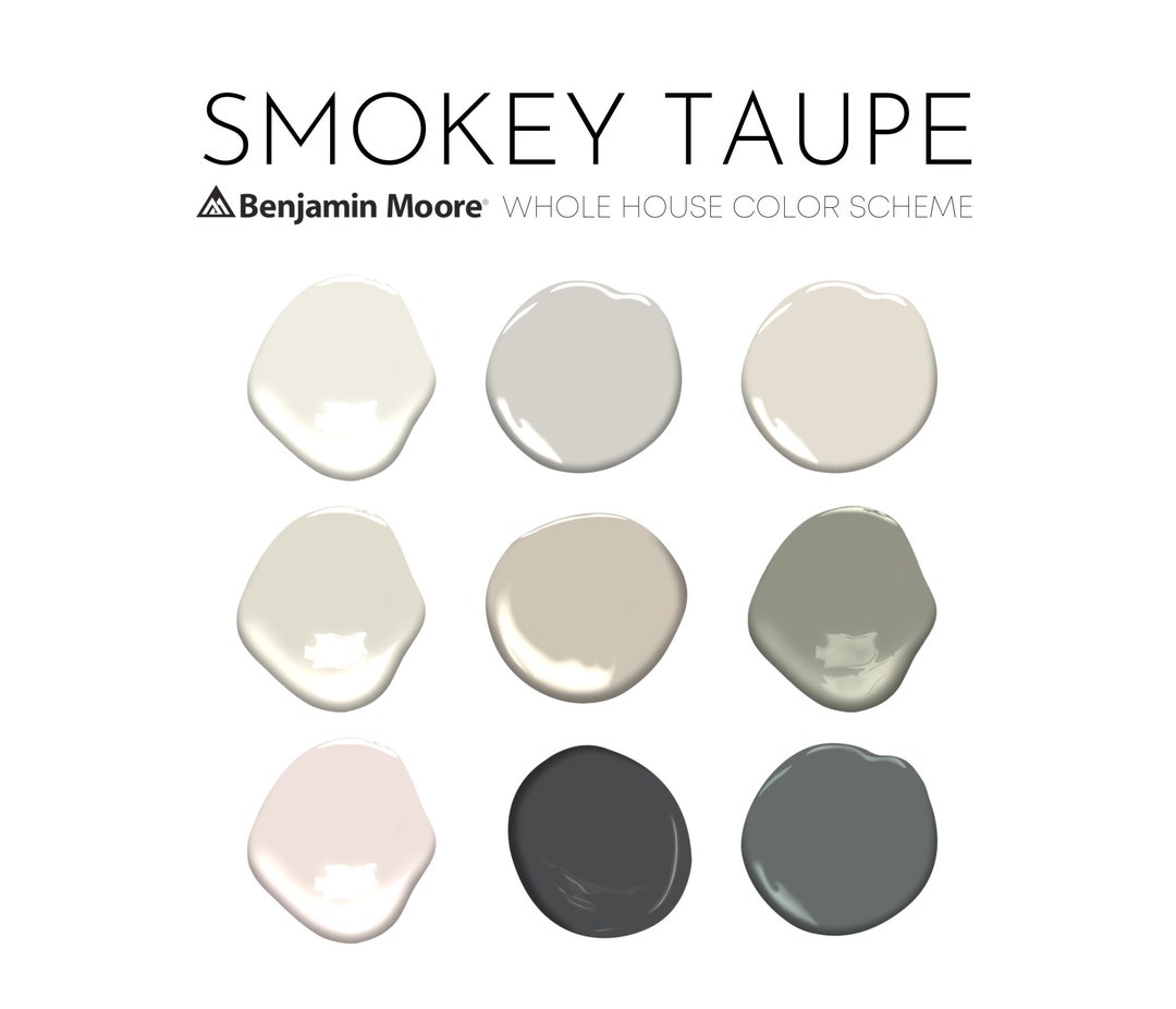 Smokey Taupe Benjamin Moore Paint Palette Soft Neutral Paint - Etsy