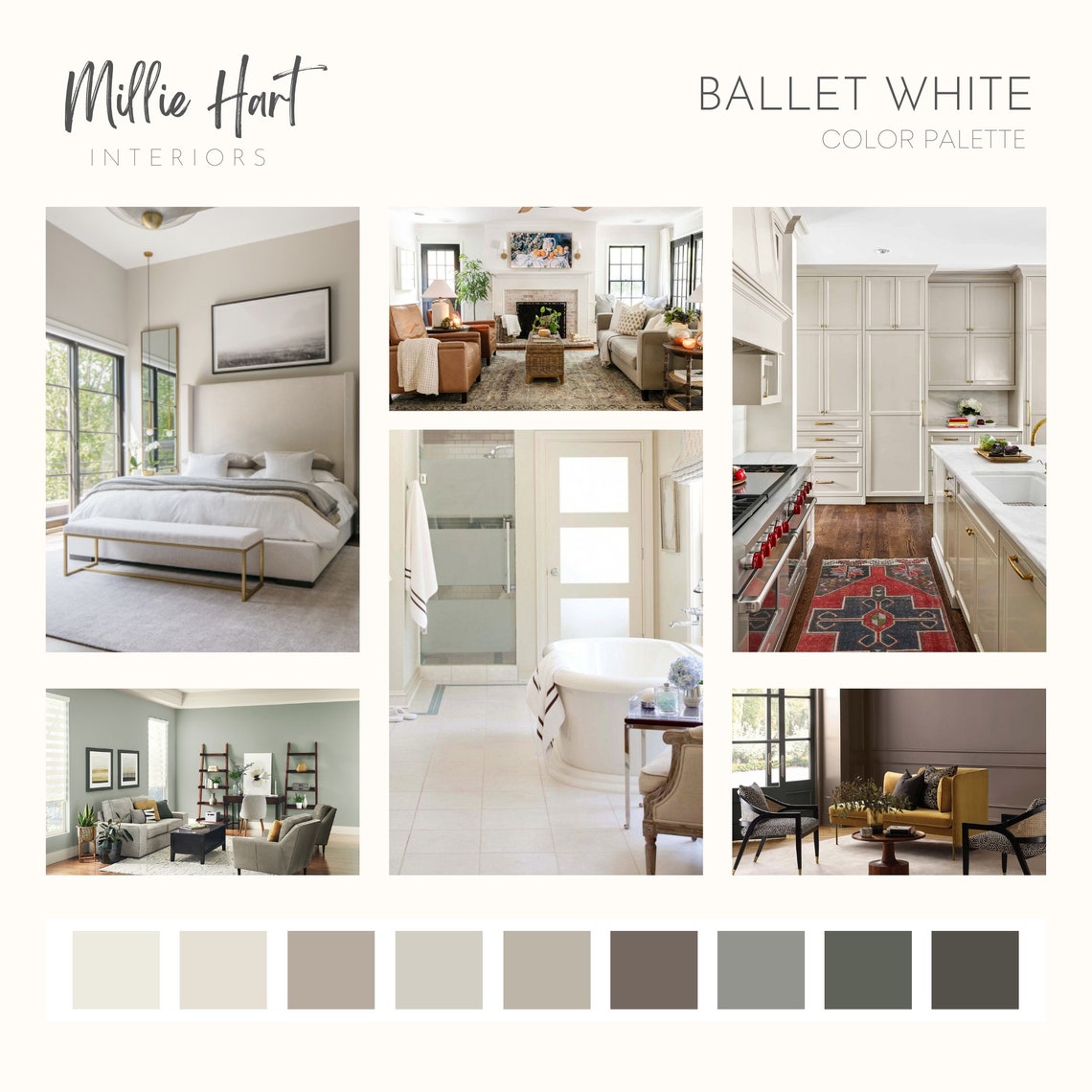 Ballet White Benjamin Moore Paint Palette, Best Selling Neutrals ...