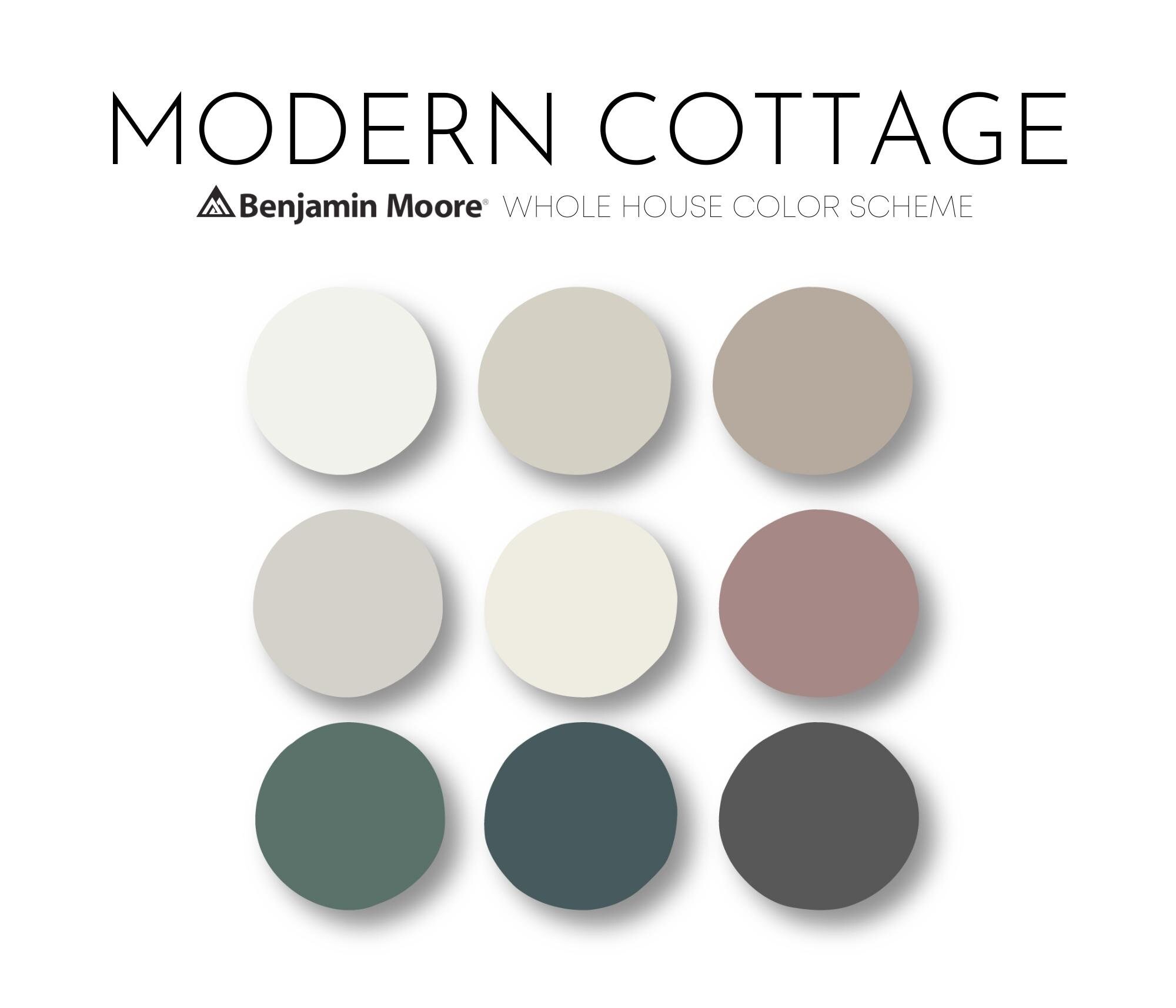 Modern Cottage Benjamin Moore Paint Palette Modern Neutral - Etsy