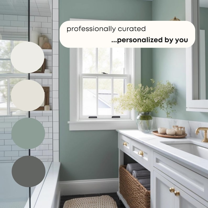 Calm and Peaceful Sherwin Williams Paint Palette, Modern Neutral Calm ...