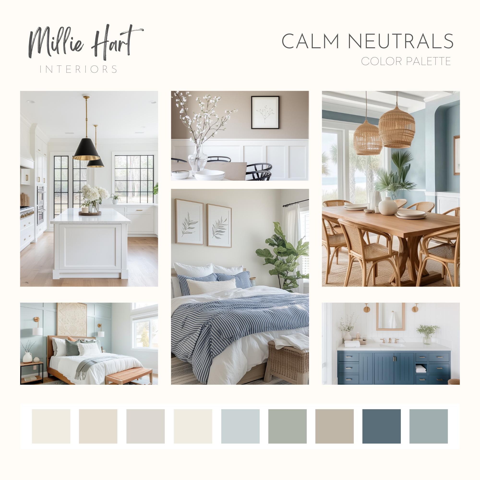 Calm Neutrals Sherwin Williams Paint Palette, Modern Neutral Calm ...