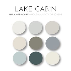 Lake Cabin Benjamin Moore Color Palette 2023 Calm Coastal - Etsy
