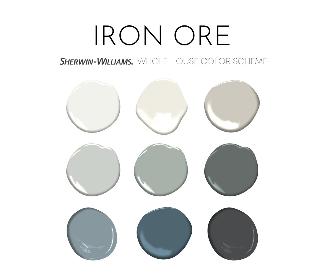 Iron Ore Sherwin Williams Paint Palette Modern Neutral - Etsy